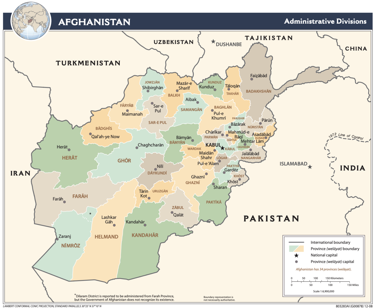 Regional Map of Afghanistan - country.report