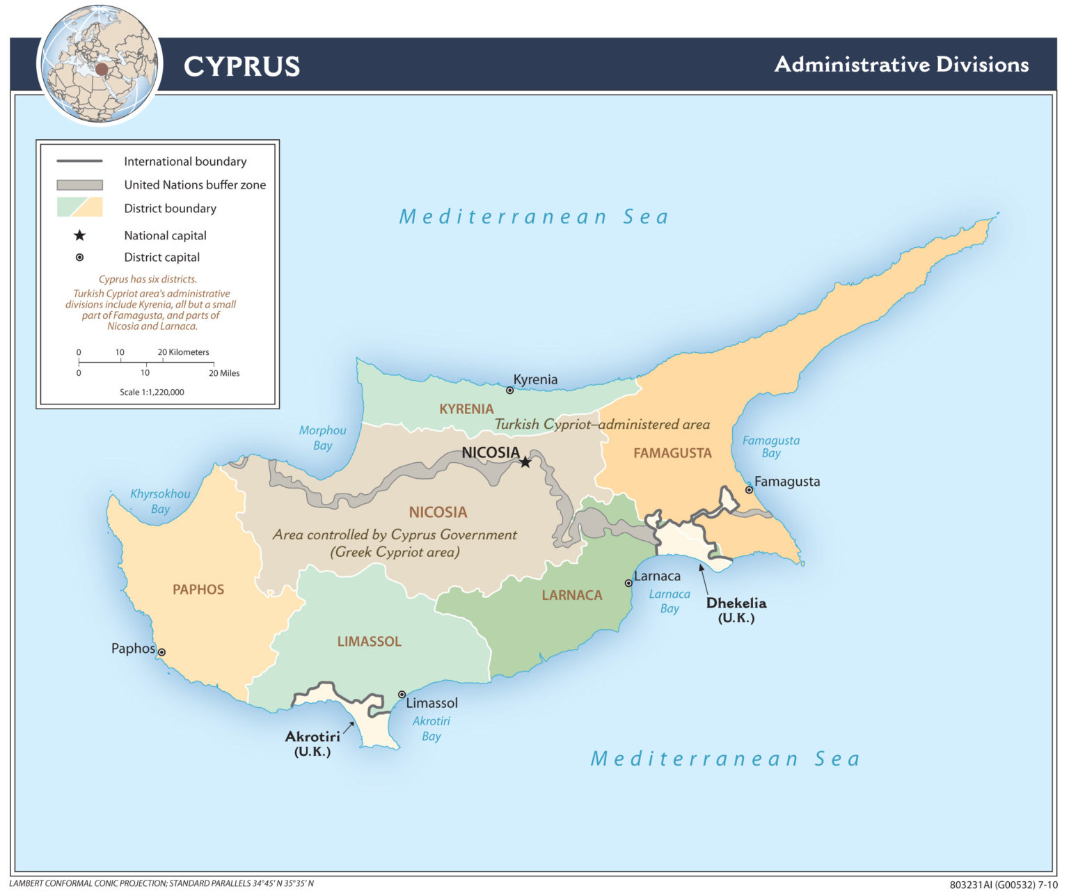 Regional Map of Cyprus - country.report