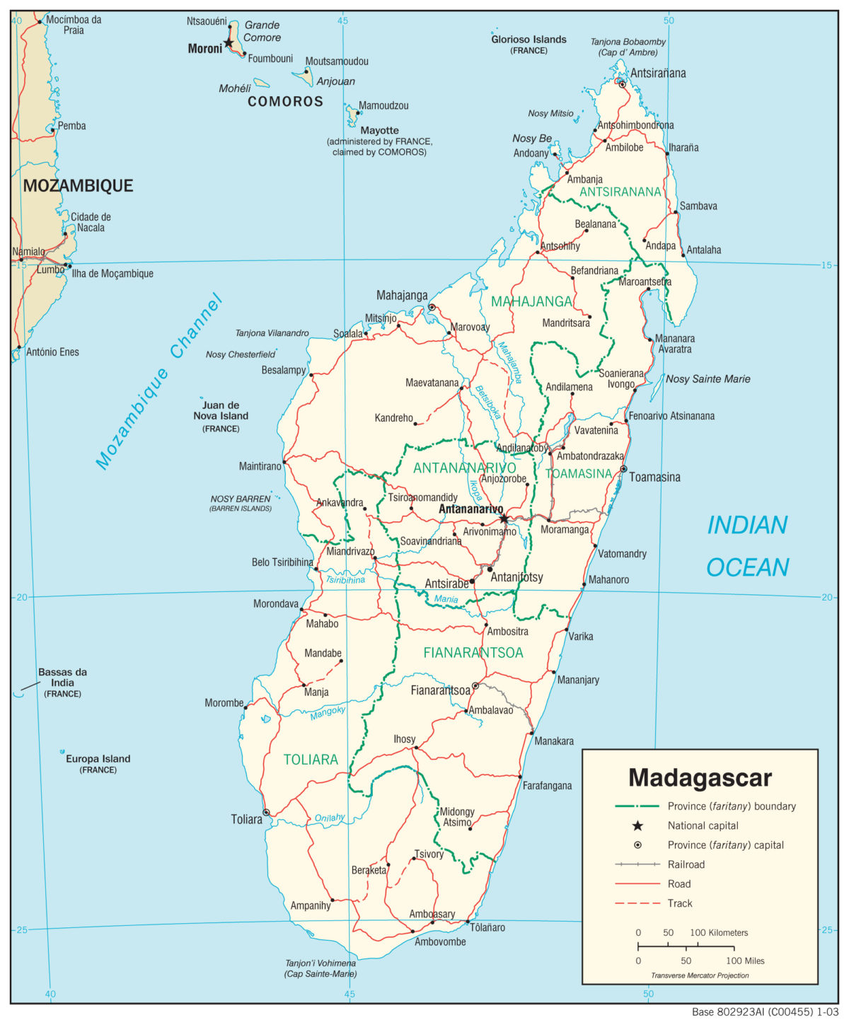 Transportation Map of Madagascar - country.report