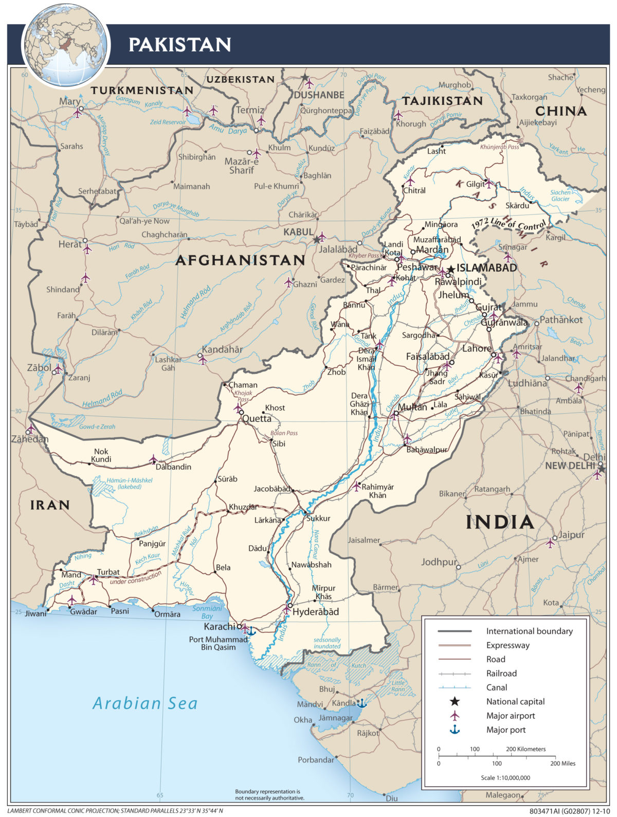 Transportation Map of Pakistan - country.report