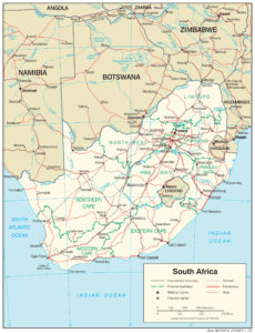 Transportation Map of South Africa - country.report