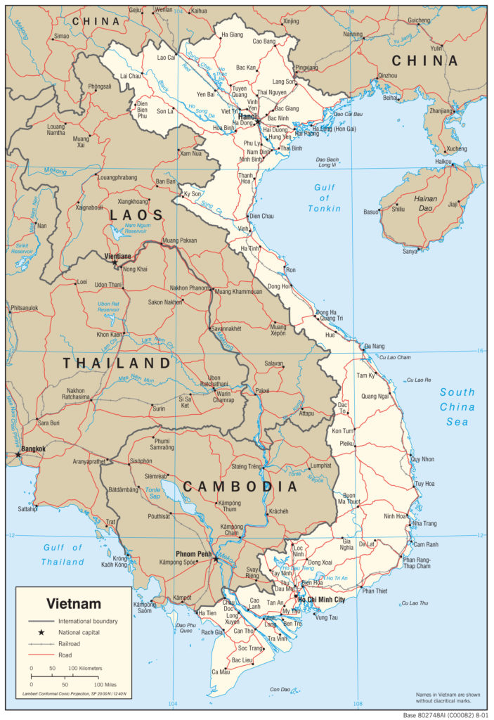 Transportation Map of Vietnam - country.report